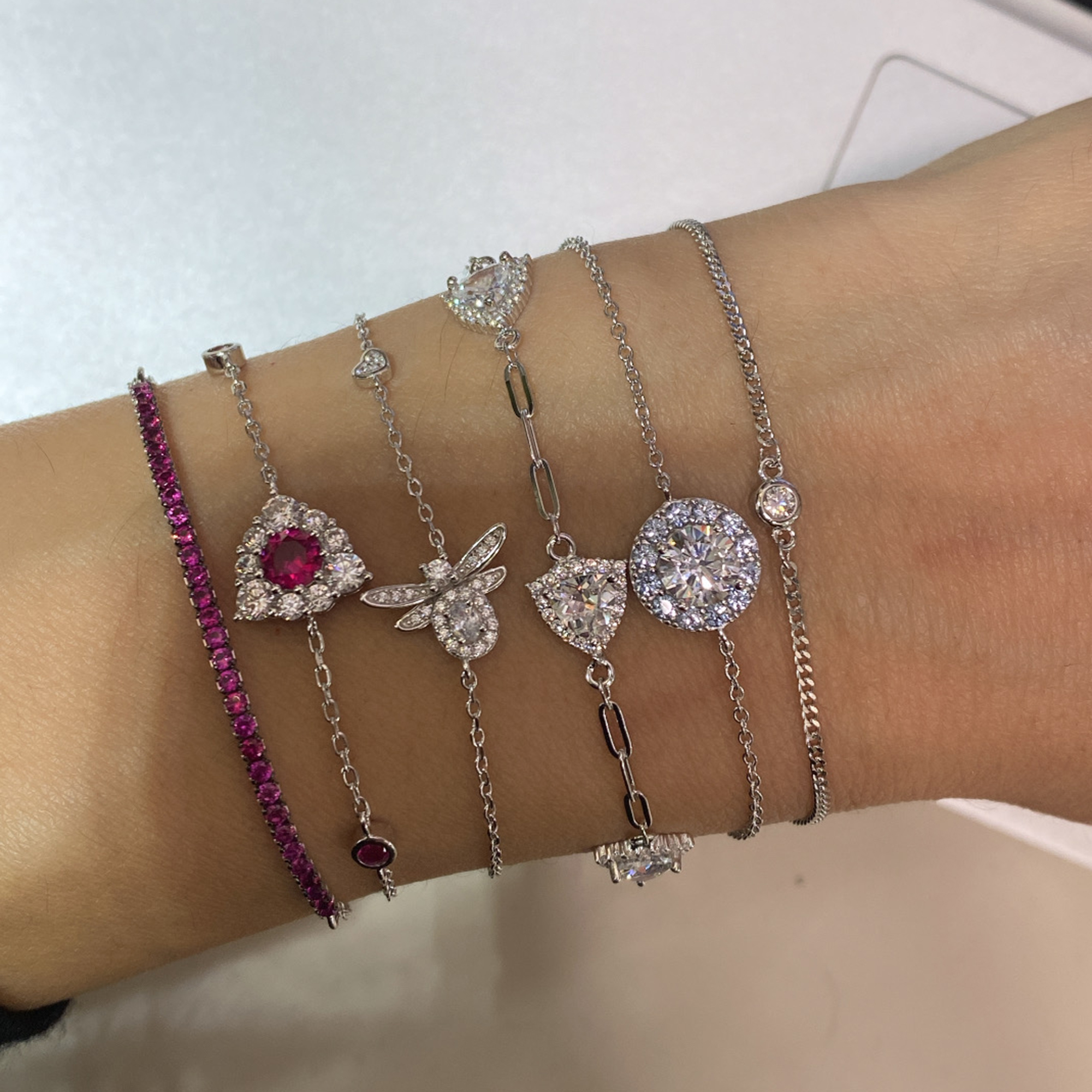 Ruby Strip Italian Bracelet